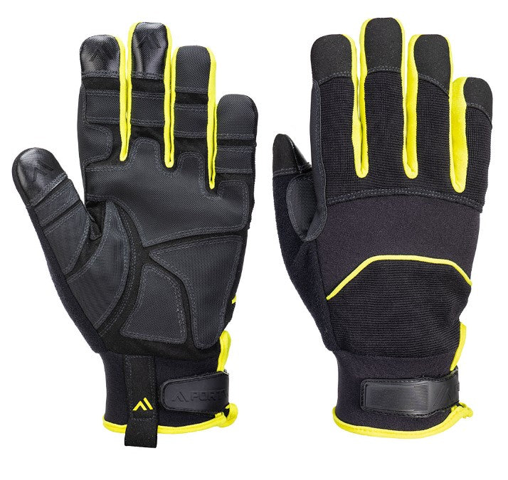 A792 Needle Resistant Glove Black/Yellow | Protective Work Gloves – LT ...